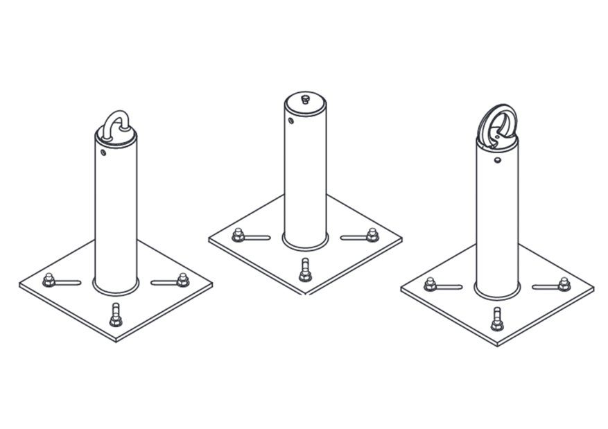 Bolt On Tieback Anchors - Flexible Lifeline Systems