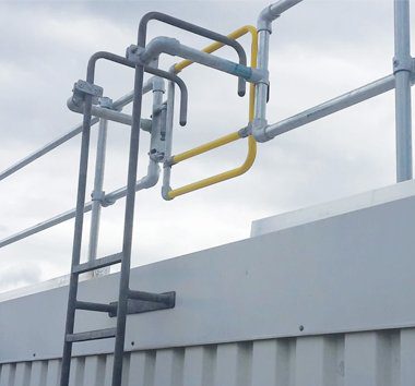 Rooftop Ladder Guardrail Kit | Flexible Lifeline Systems
